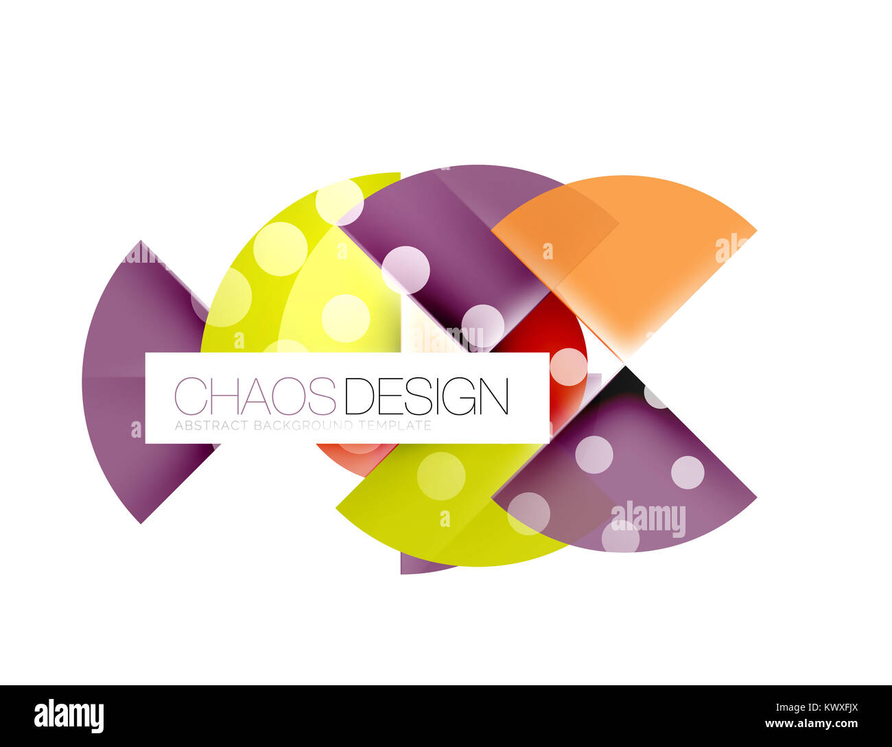 Round shapes, circle banner with sample text Stock Photo - Alamy