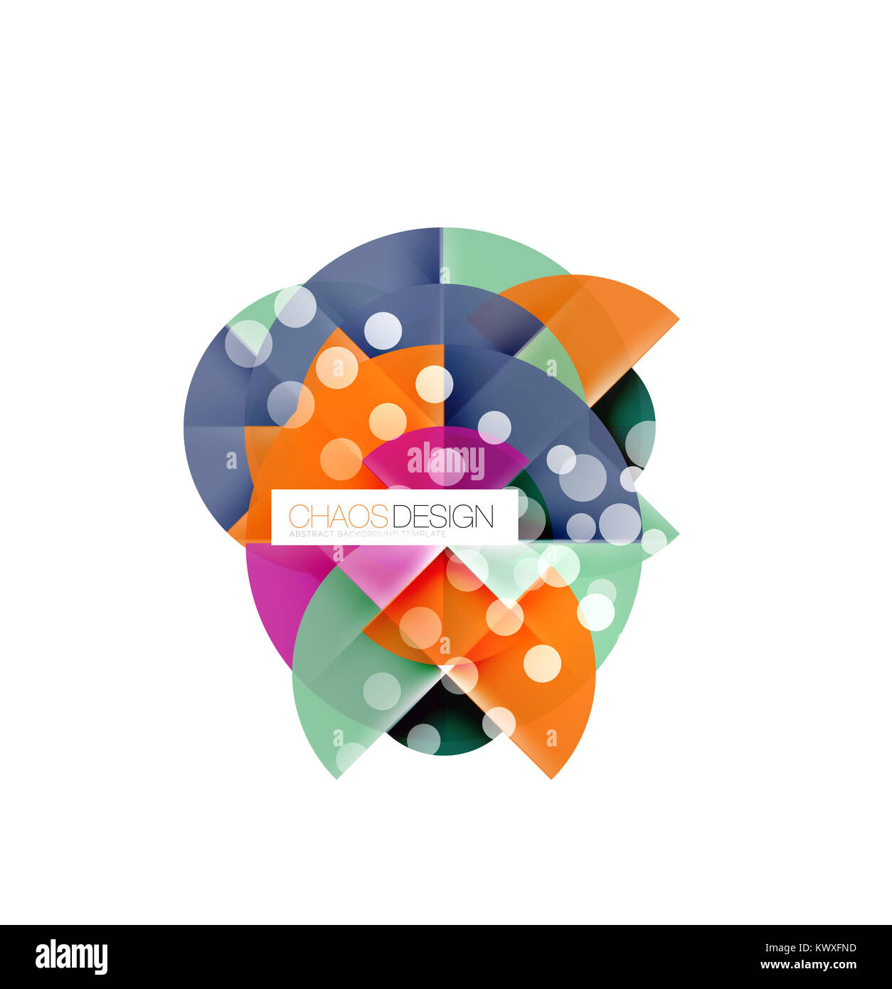 Round shapes, circle banner with sample text Stock Photo - Alamy