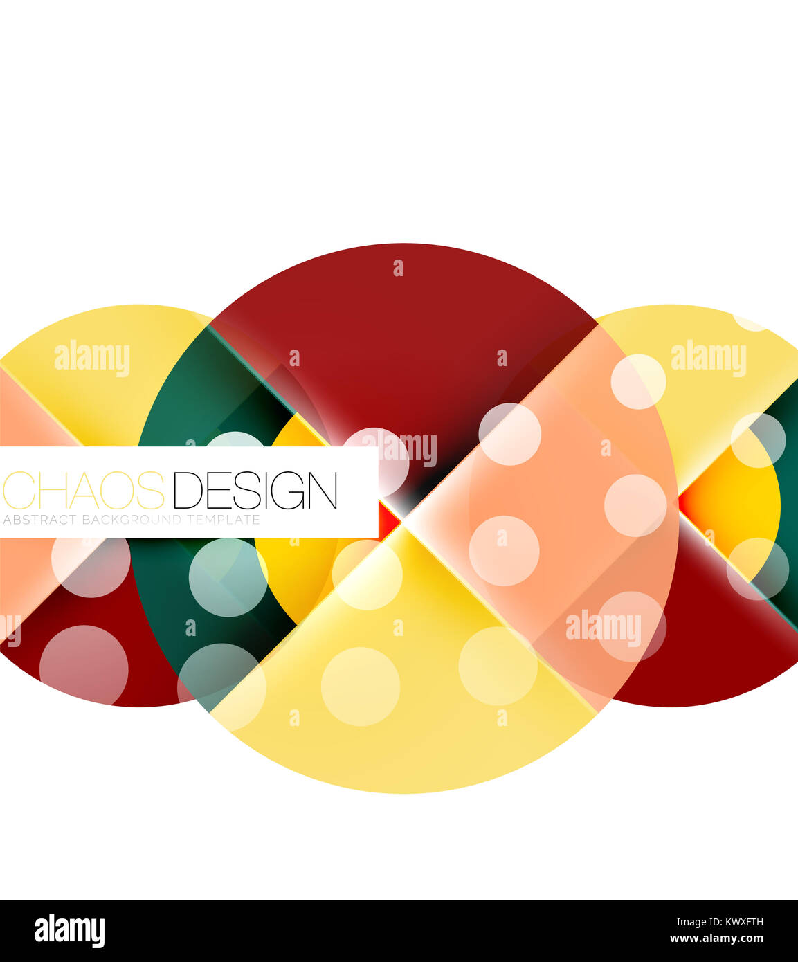 Round shapes, circle banner with sample text Stock Photo - Alamy