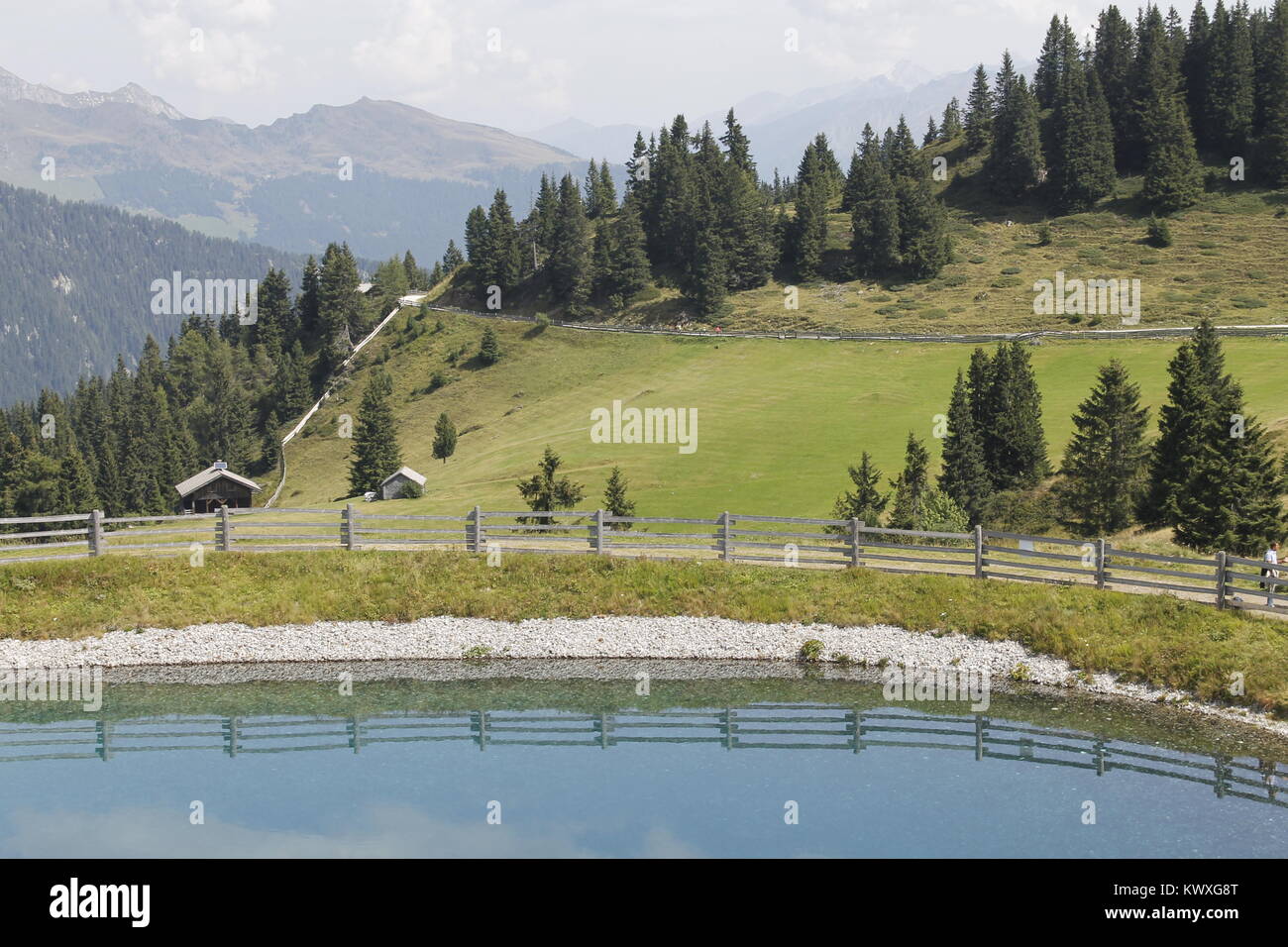 small alpine lake in the high mountains Stock Photo - Alamy
