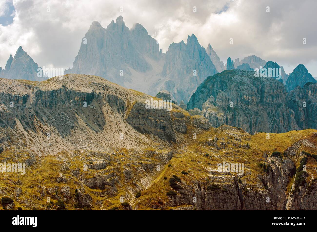 Scenic Vista in the Italian Dolomites Mountains. Italian Alps Stock ...