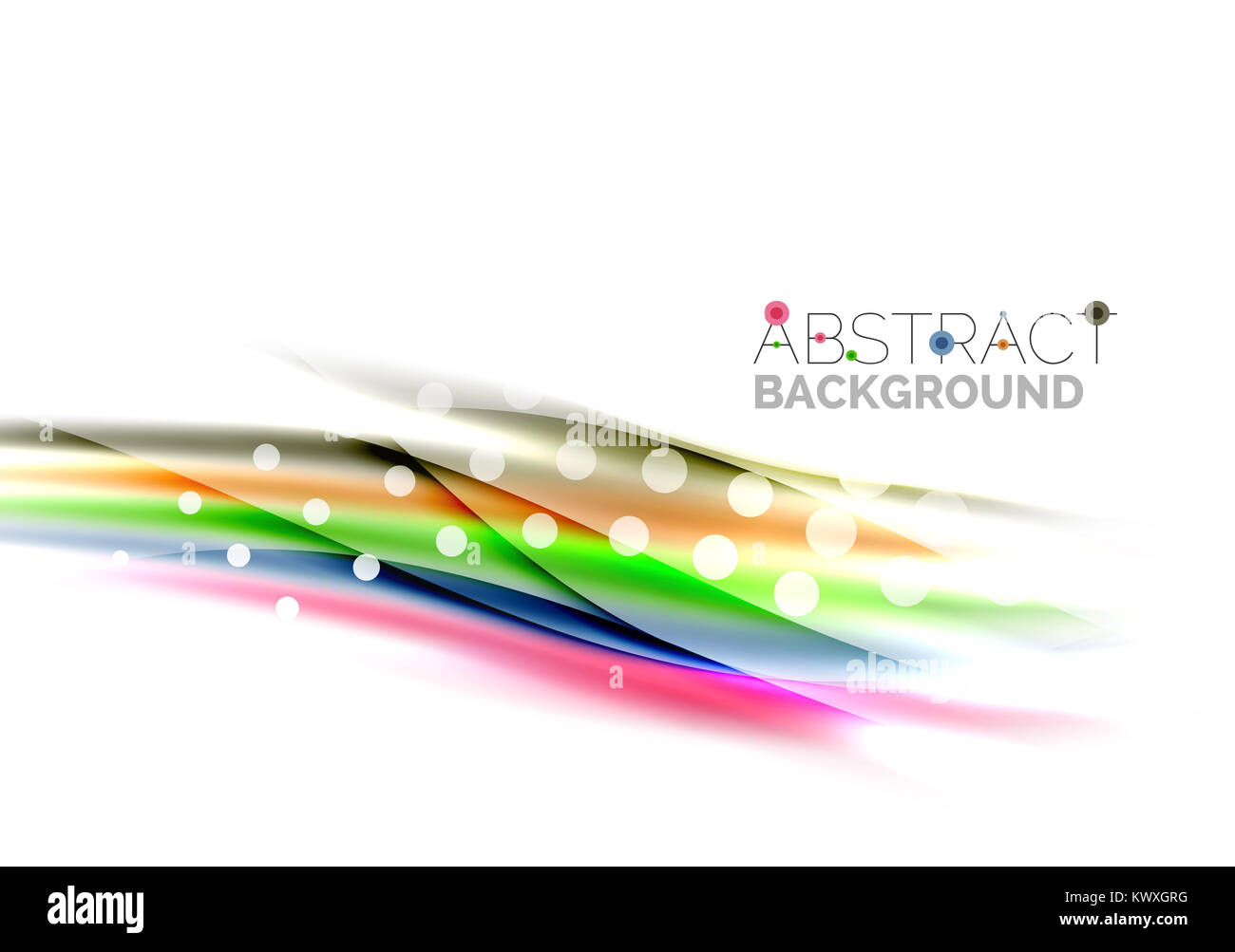 Shiny color lines on white background - motion Stock Photo - Alamy