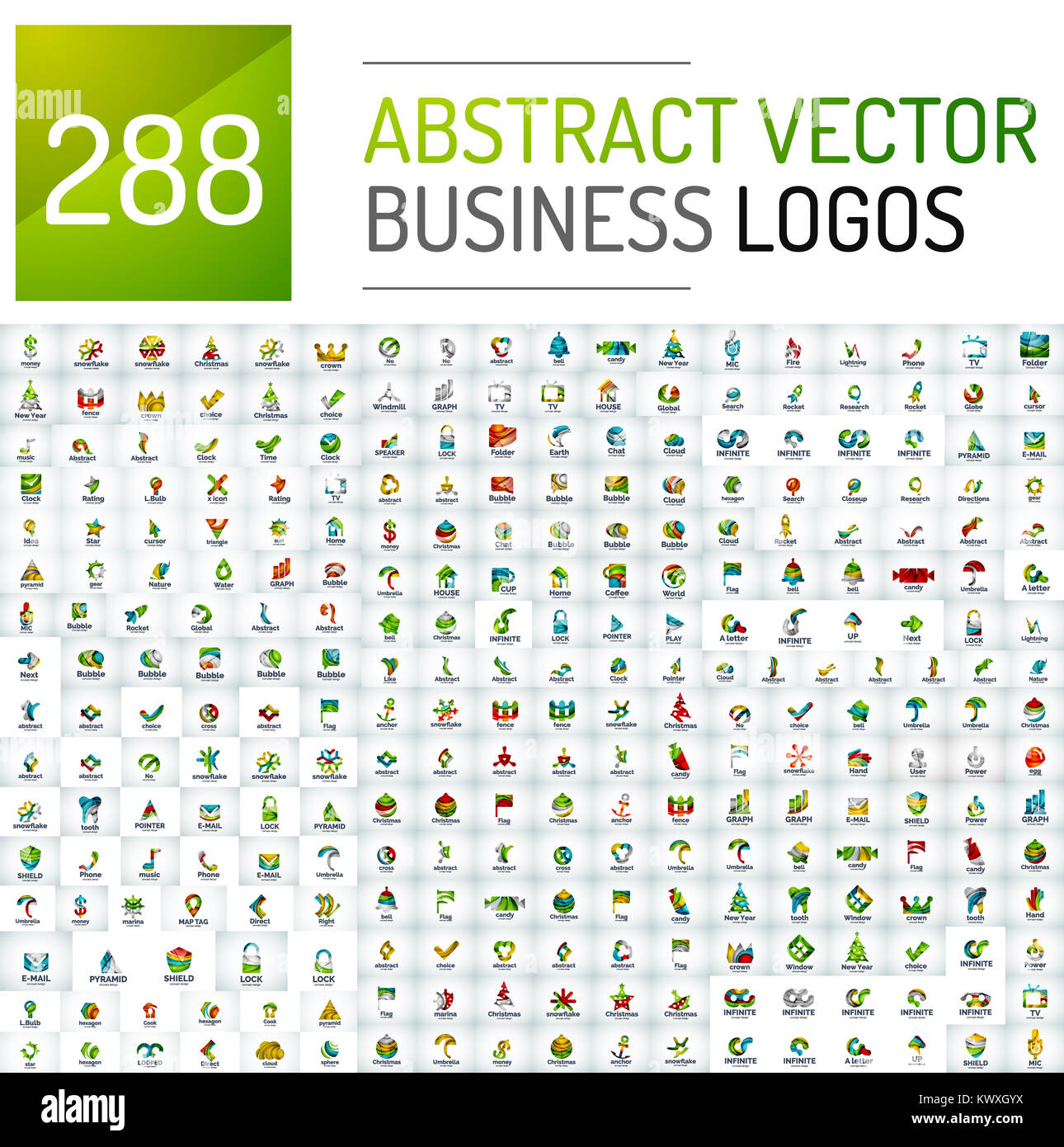 Universal logo set, mega collection Stock Photo - Alamy