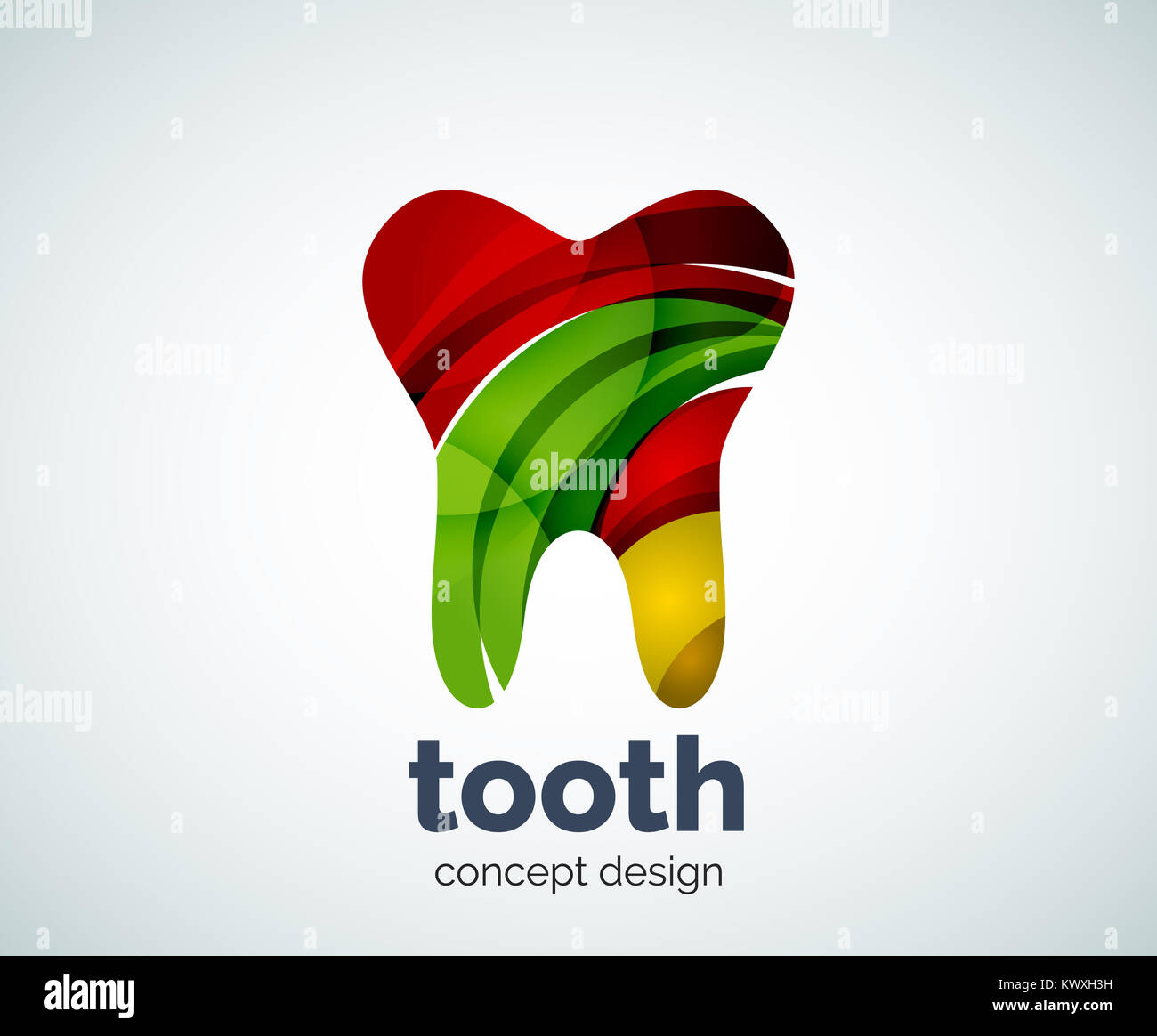 tooth logo template, abstract business icon Stock Photo - Alamy
