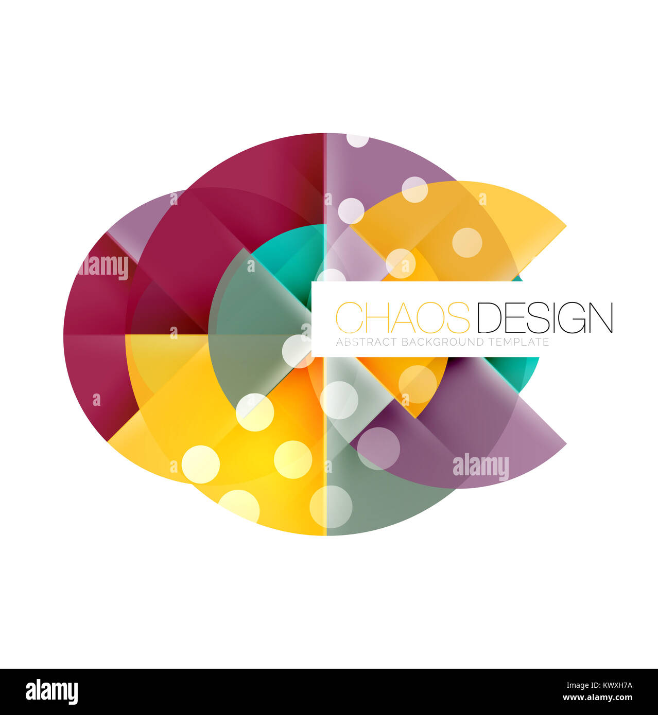 Round shapes, circle banner with sample text Stock Photo - Alamy