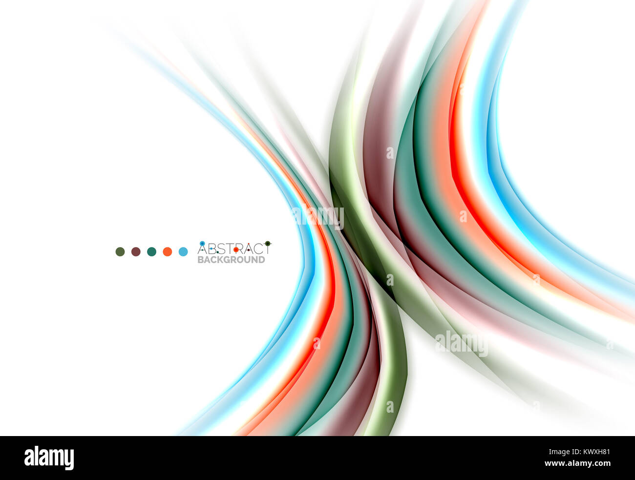 Multicolored lines on white, motion concept abstract background Stock ...
