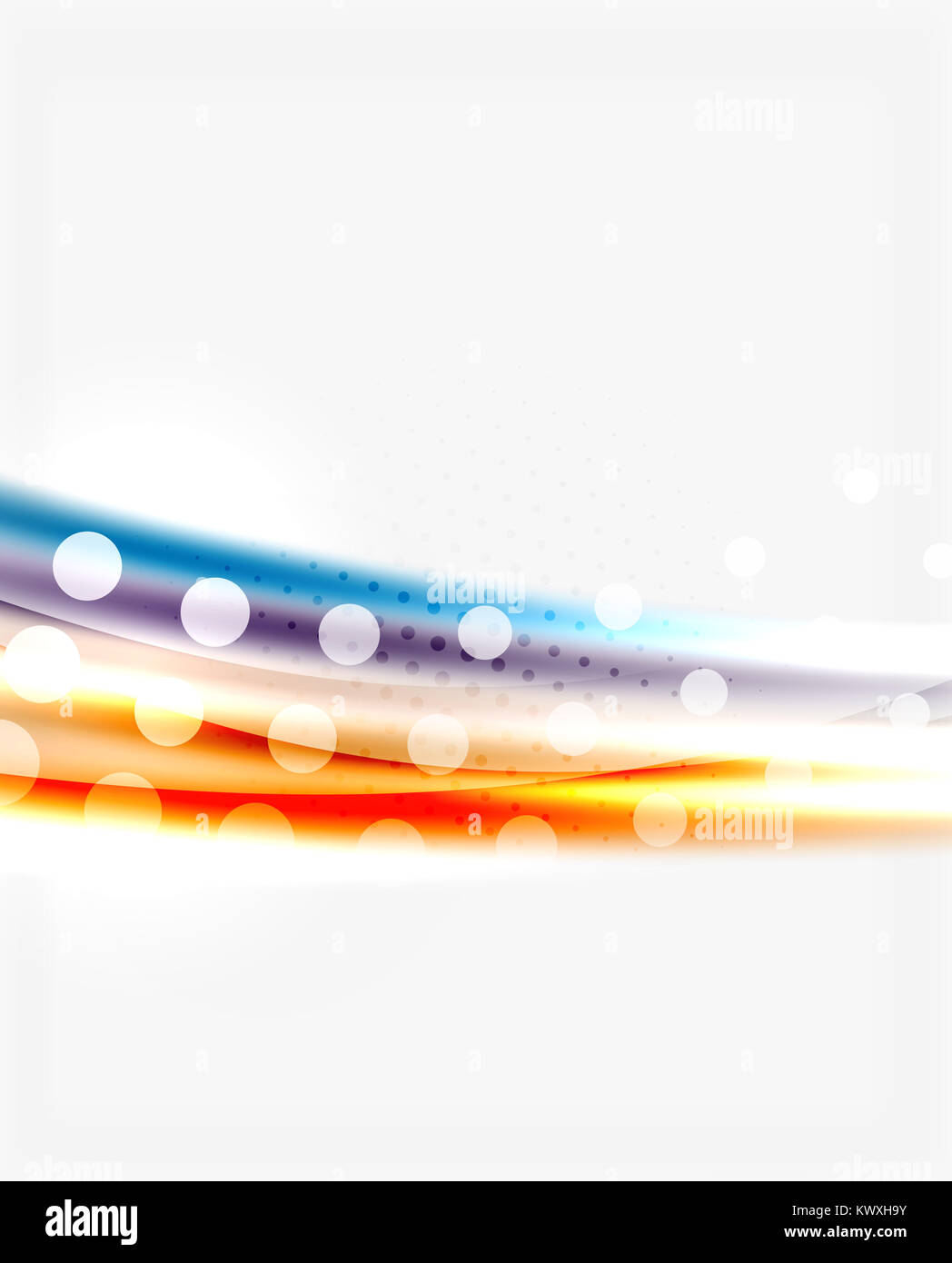Color wavy lines with light shiny effects. Abstract background template ...