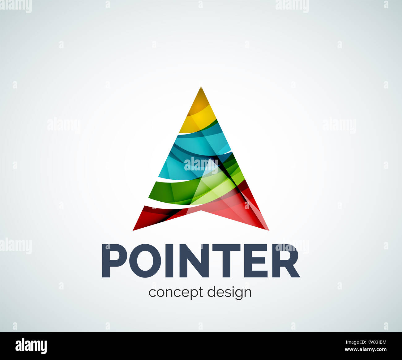 Arrow pointer logo business branding icon, created with color ...