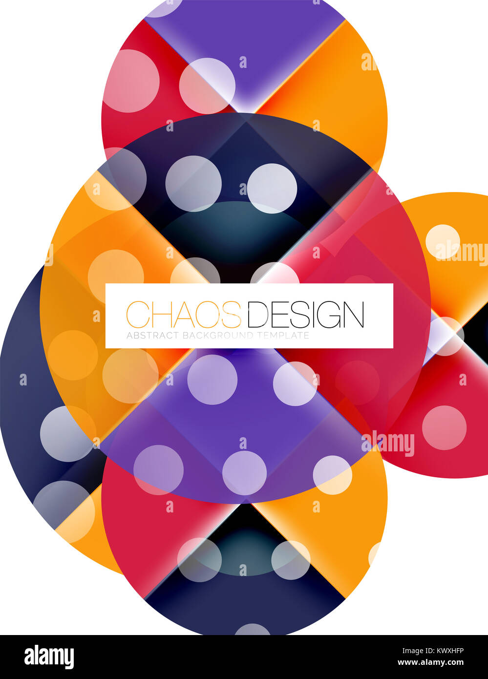 Round shapes, circle banner with sample text Stock Photo - Alamy