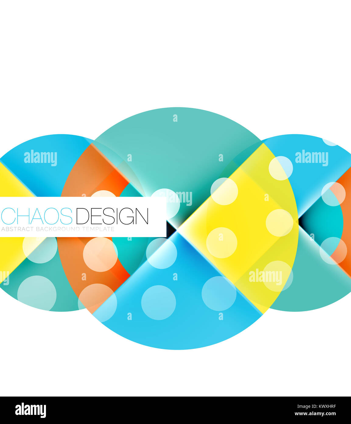 Round shapes, circle banner with sample text Stock Photo - Alamy