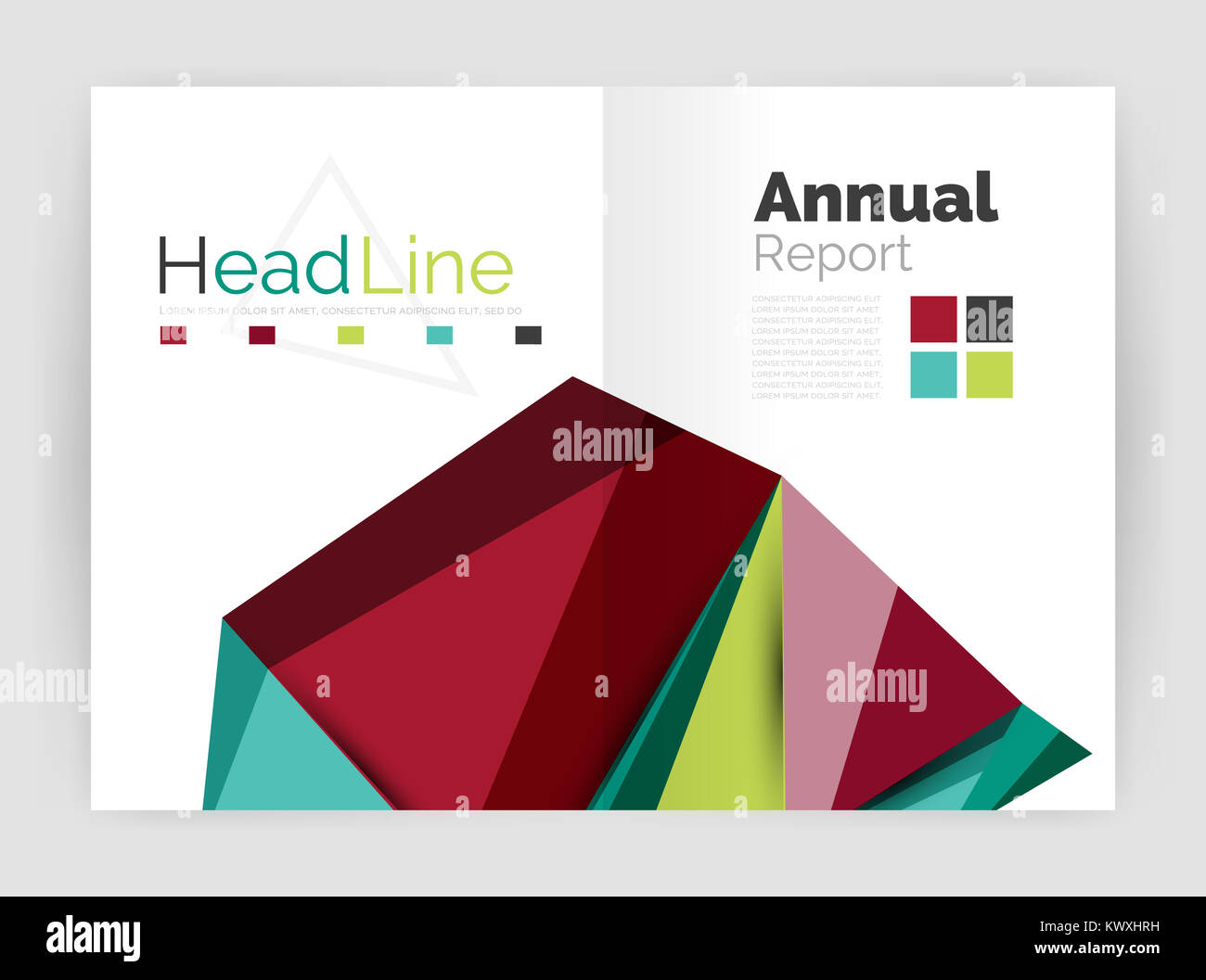 triangle business brochure template Stock Photo - Alamy