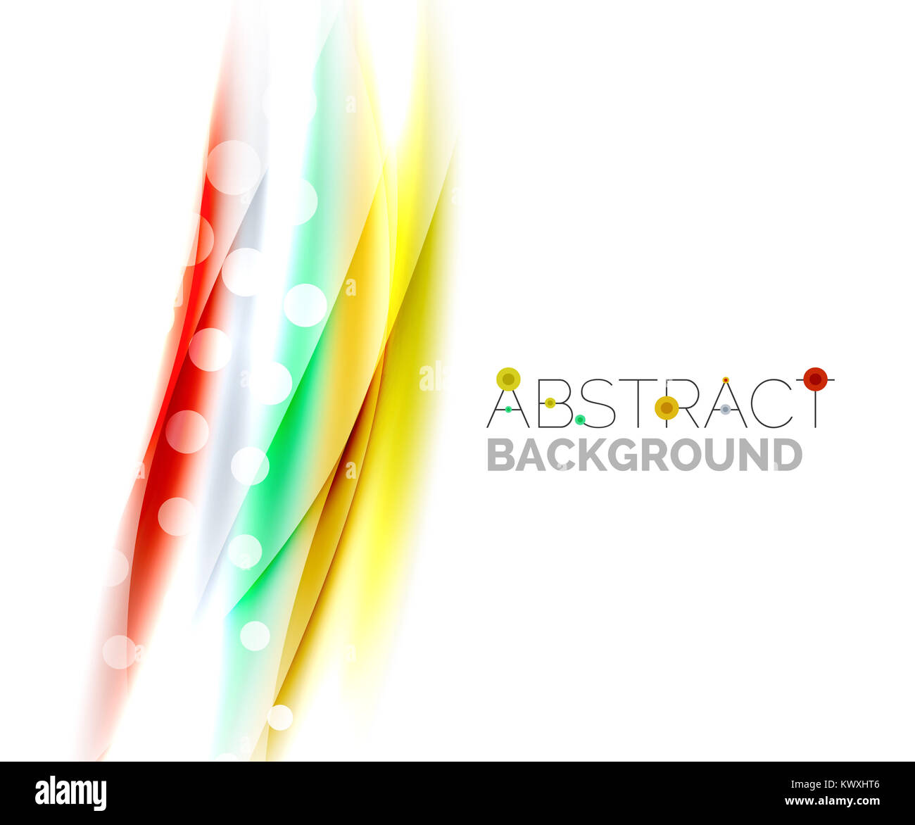 Color wavy lines with light shiny effects. Abstract background template ...