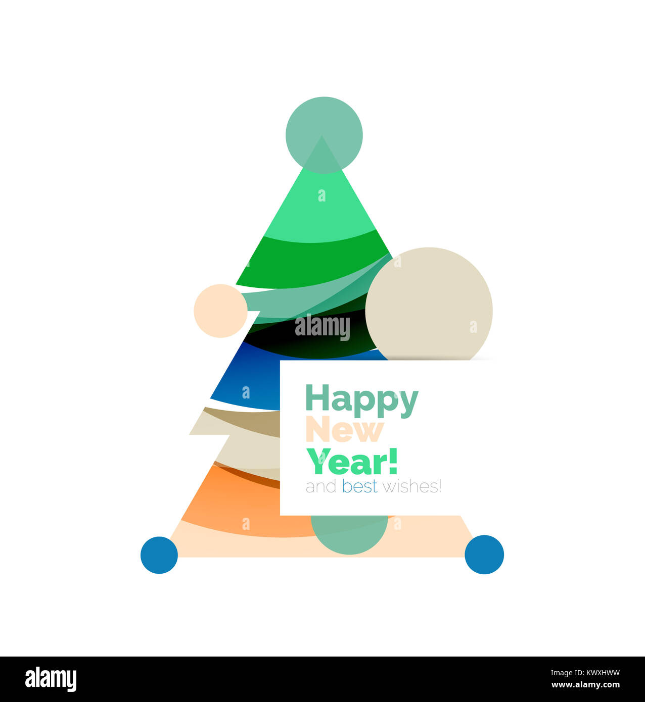 Christmas banner with baubles. geometric banner Stock Photo - Alamy