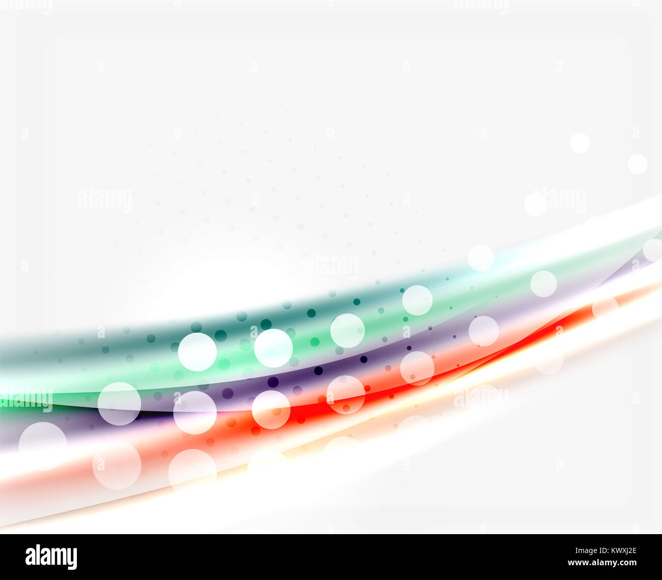 Color wavy lines with light shiny effects. Abstract background template ...