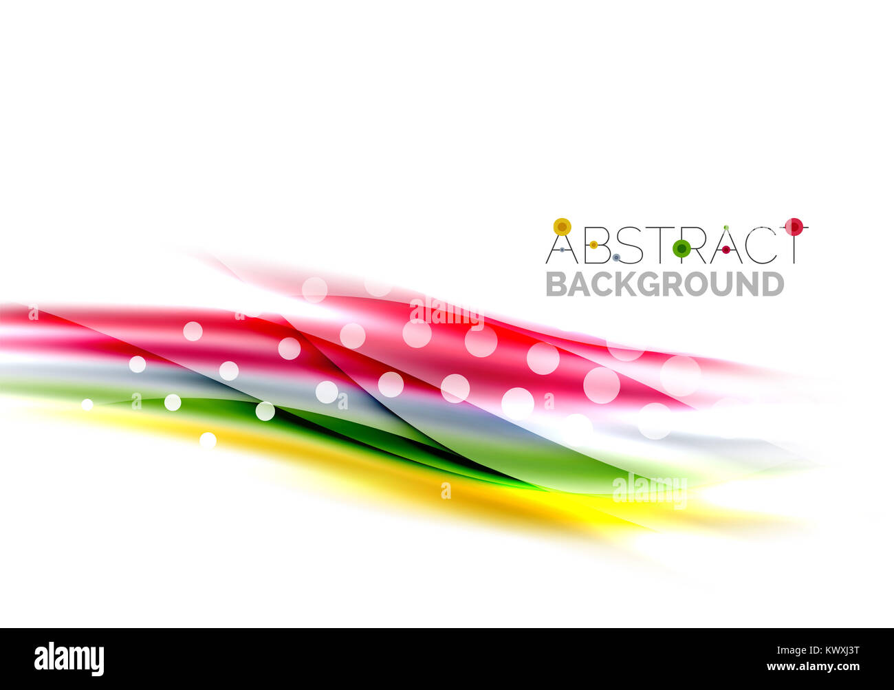 Color wavy lines with light shiny effects. Abstract background template ...