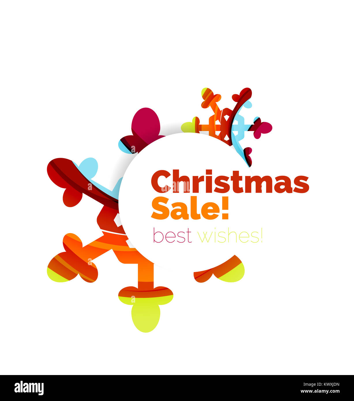 Christmas and New Year geometric paper design banner Stock Photo - Alamy