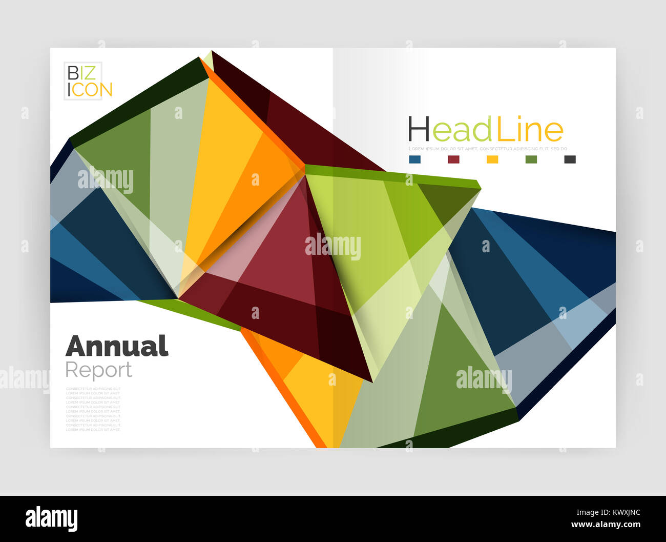 Business abstract geometric financial report brochure template Stock ...