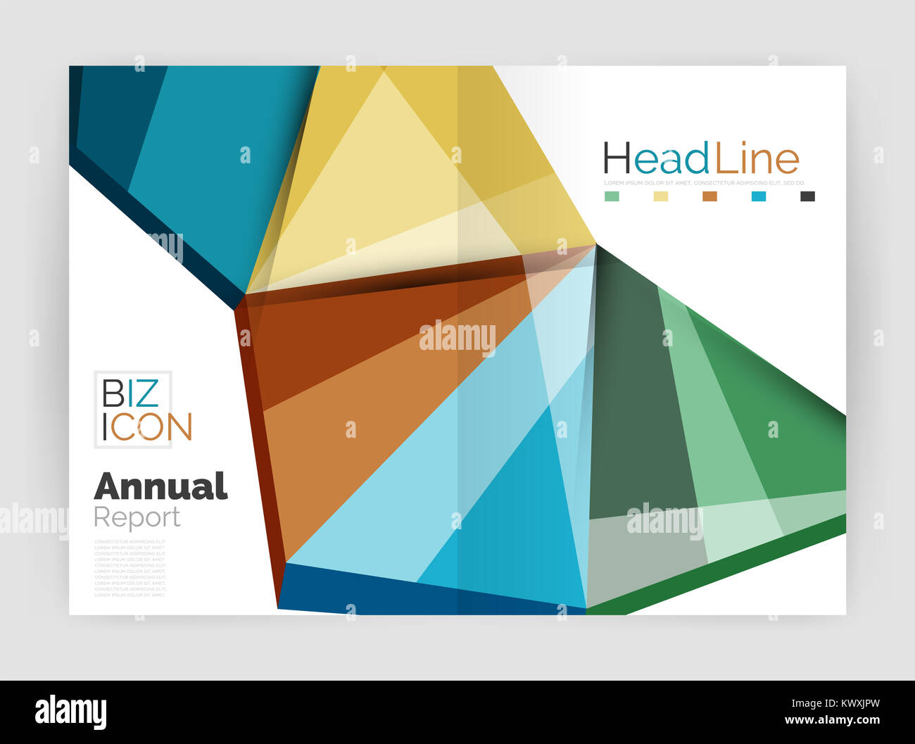 Business abstract geometric financial report brochure template Stock ...