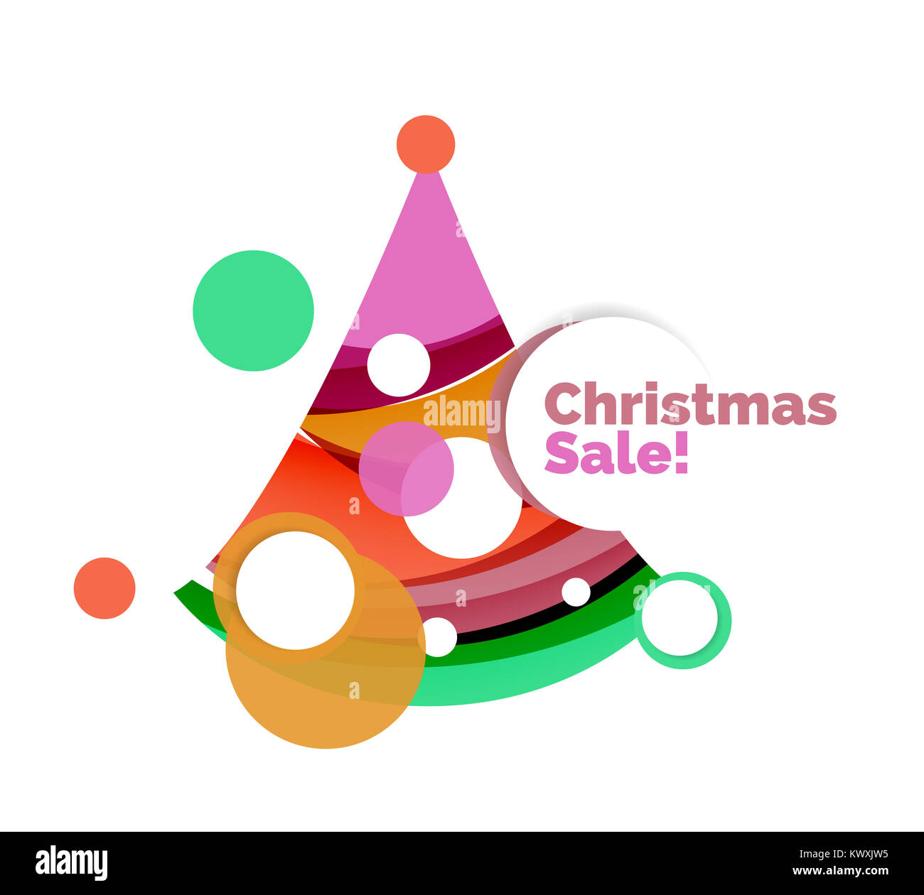 Christmas banner with baubles. geometric banner Stock Photo - Alamy