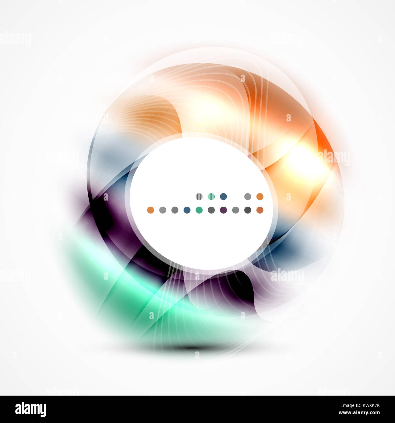 Modern shiny blurred swirl template, layout for message presentation ...