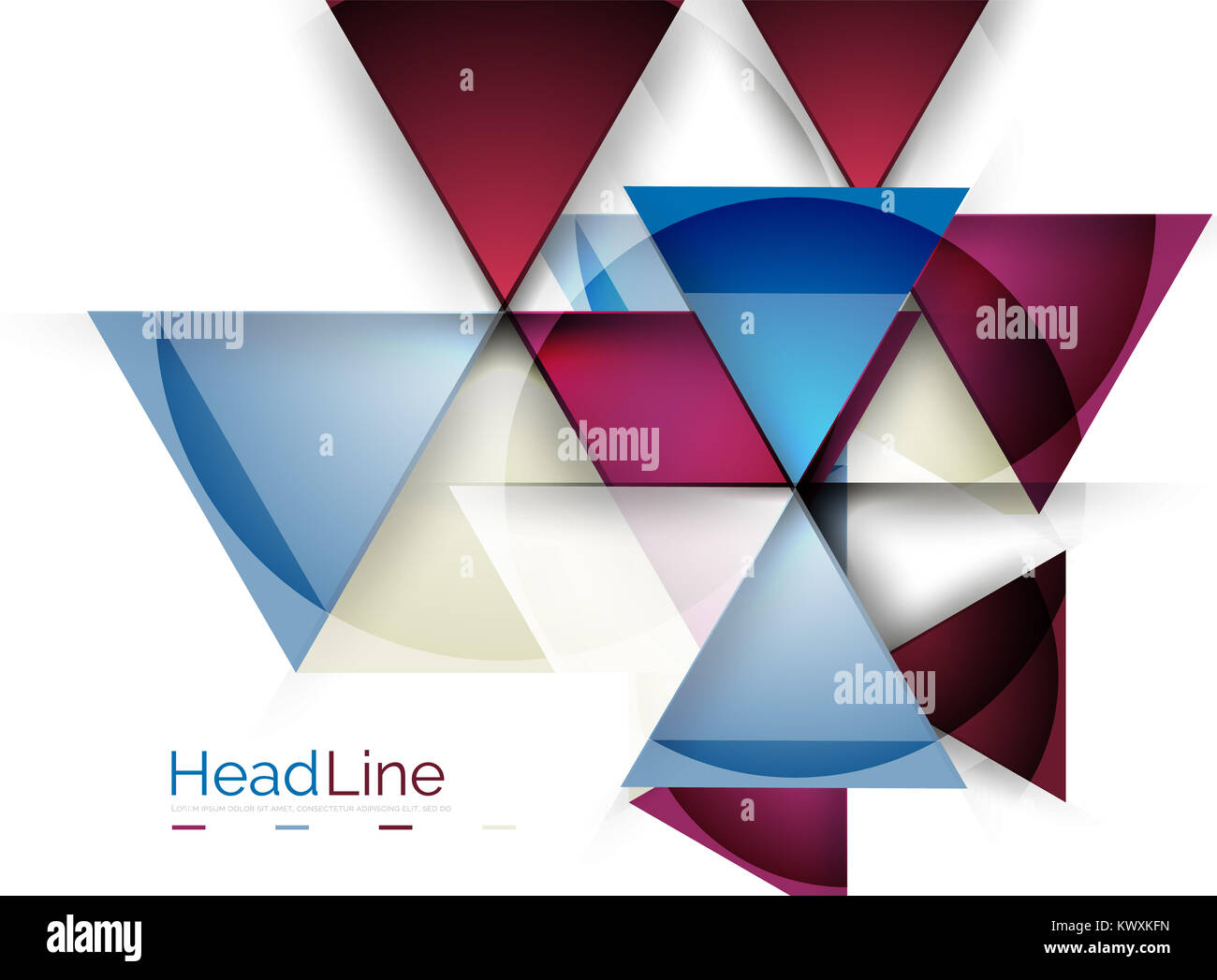 3d geometric abstract background, triangle template Stock Photo - Alamy