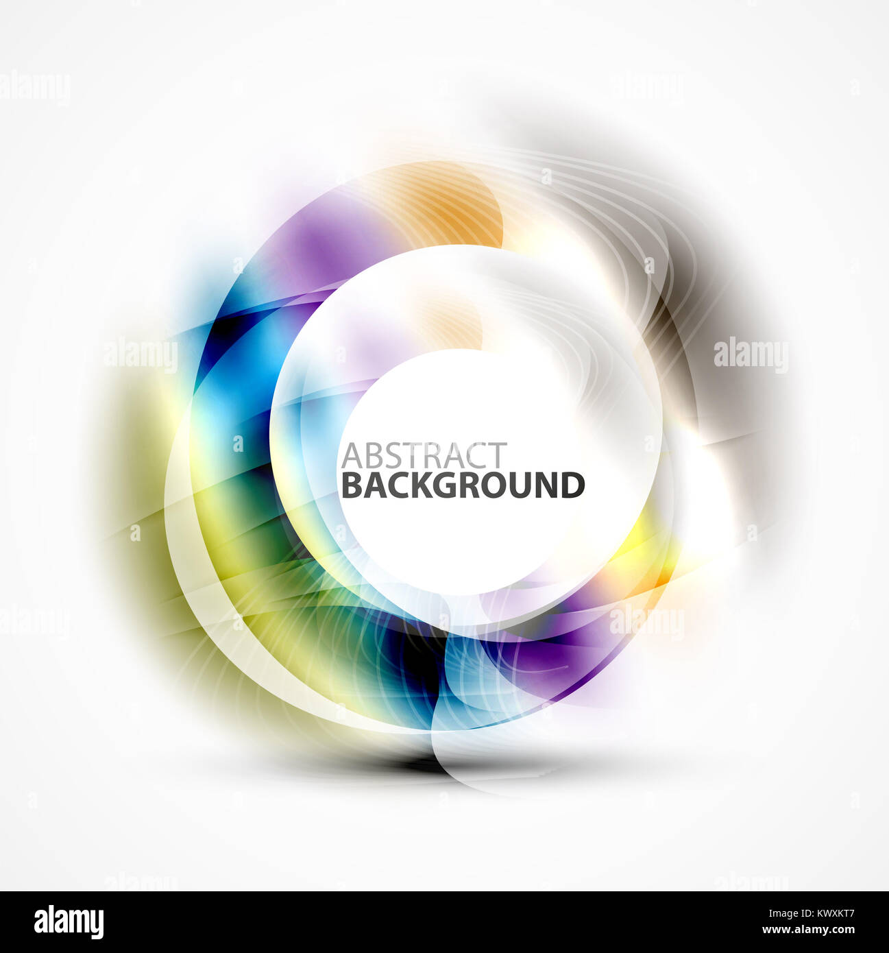 Colorful abstract circle banner, message presentation template Stock Photo - Alamy