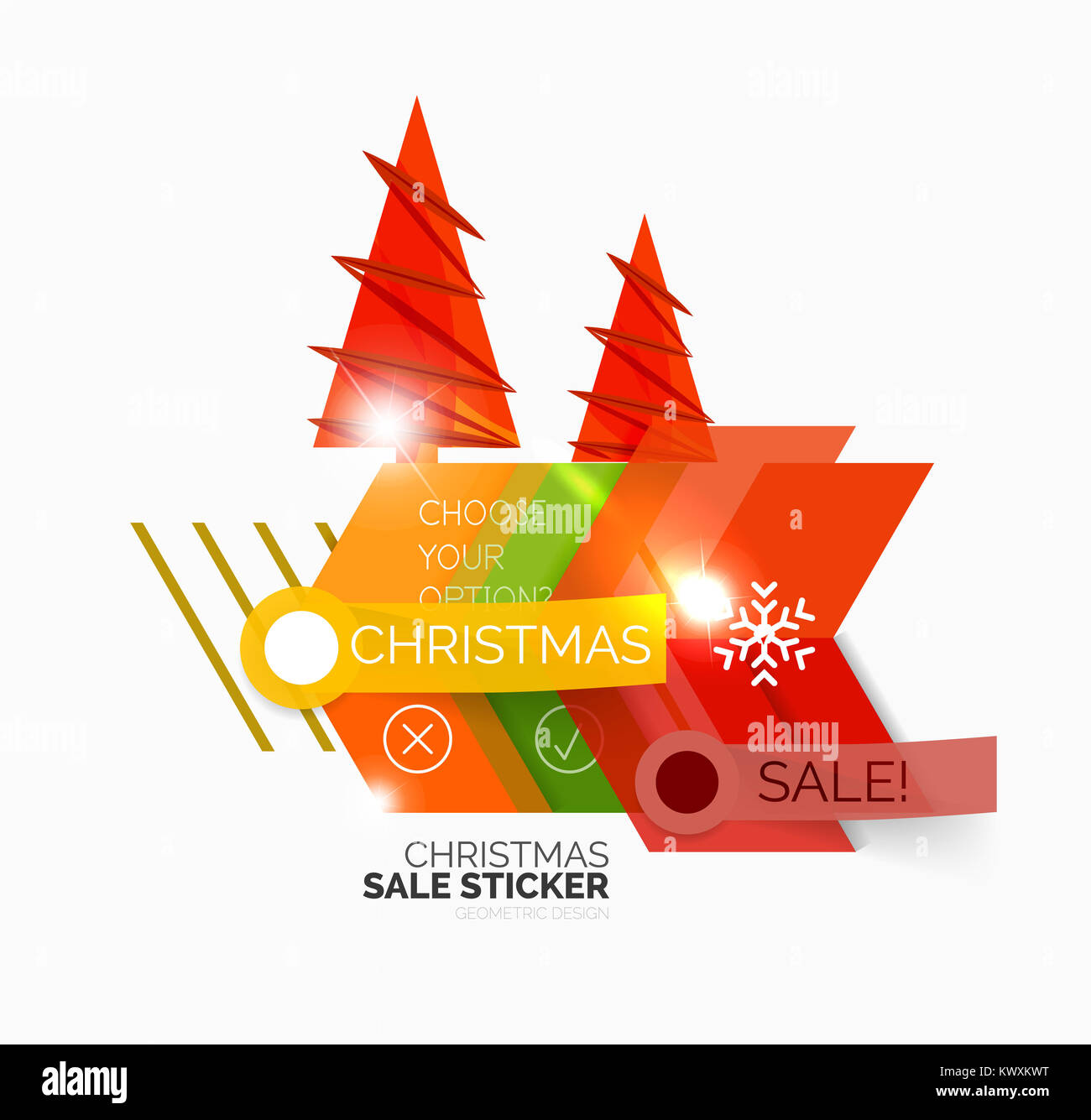 Christmas sale stickers and labels Stock Photo - Alamy