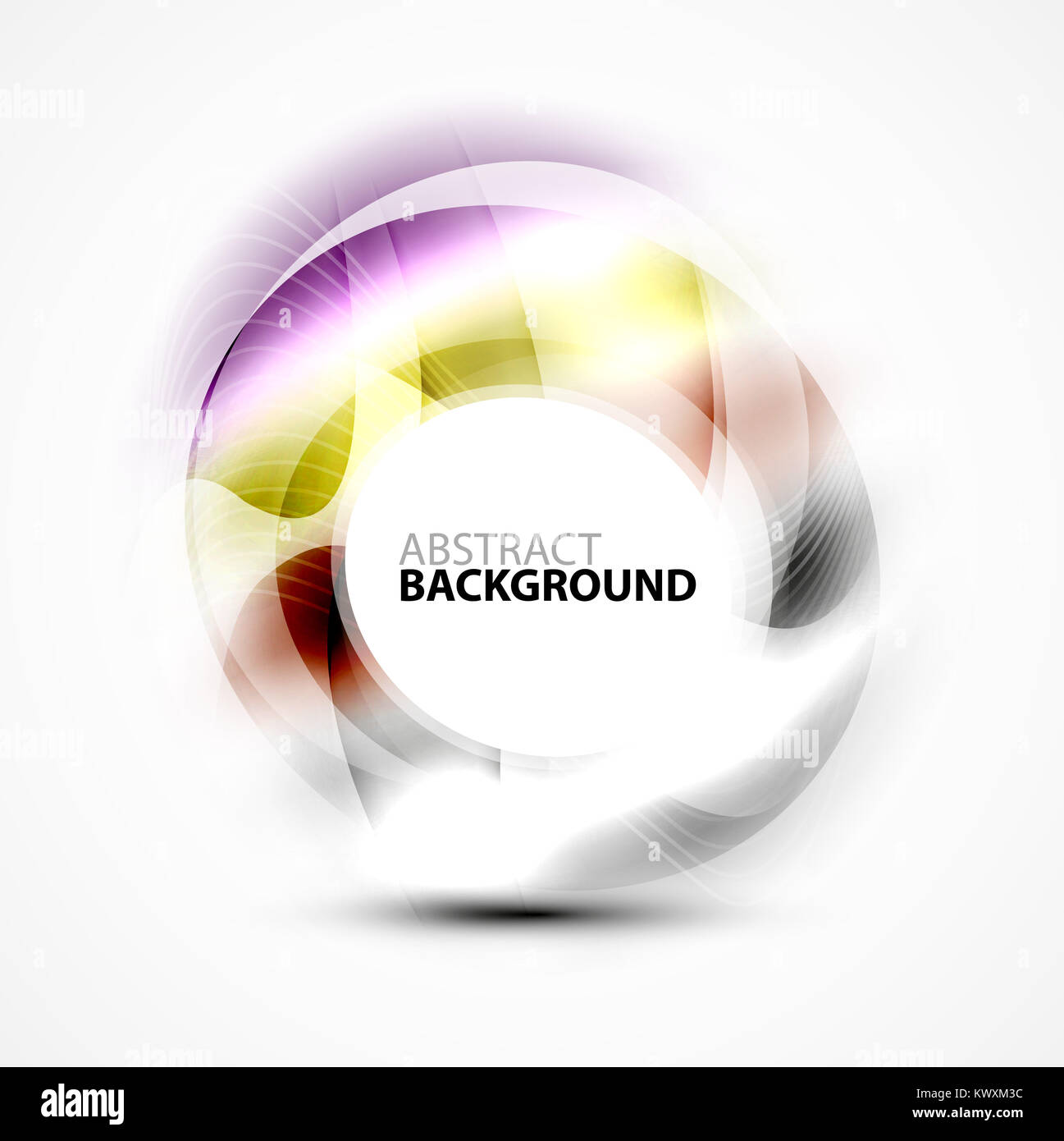 Modern shiny blurred swirl template, layout for message presentation ...