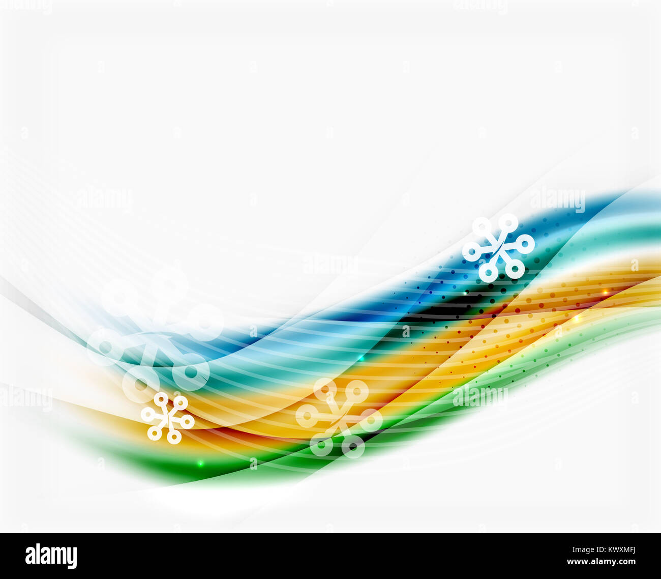 Translucent wave with snow. New Year abstract background Stock Photo ...