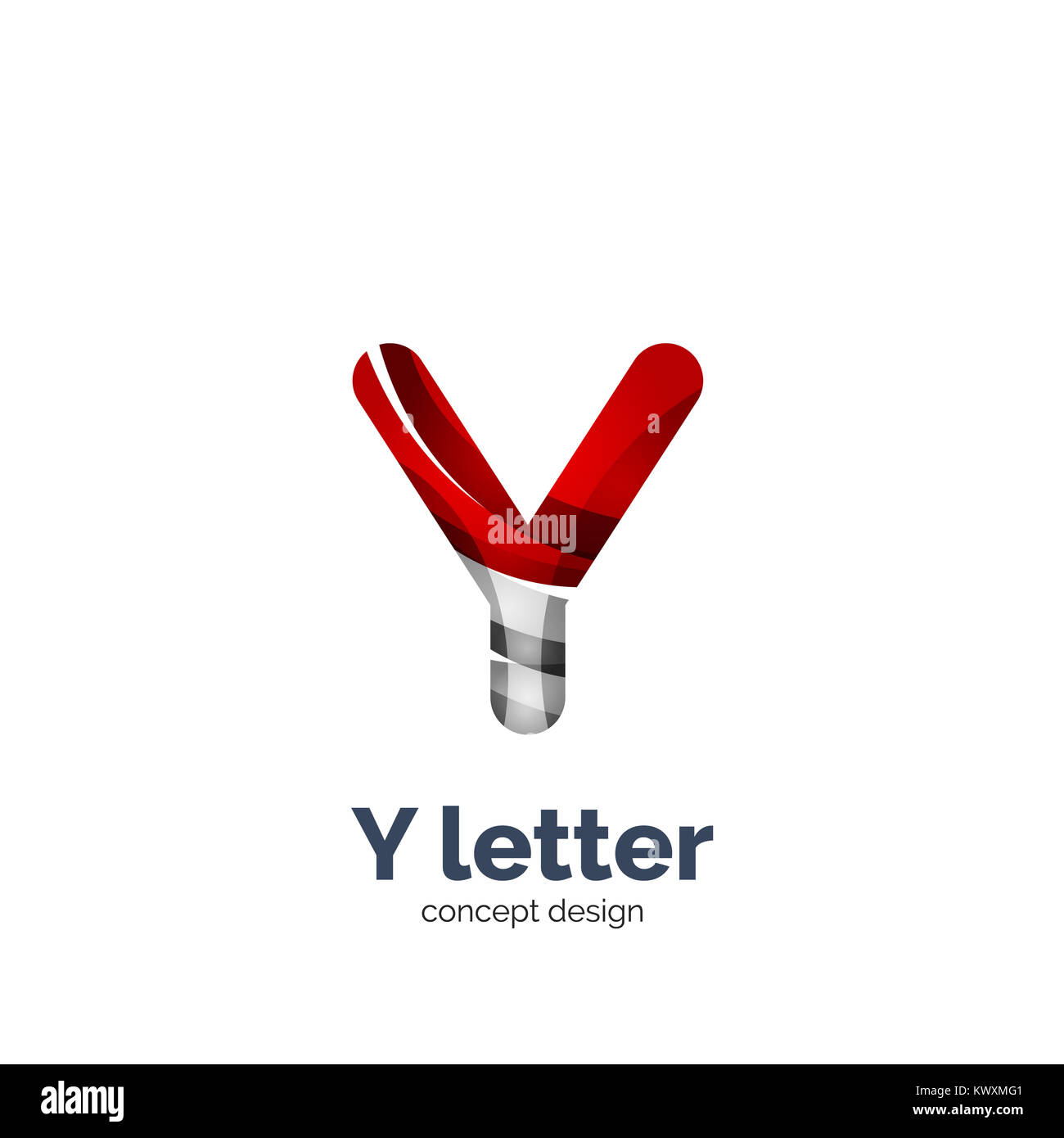 Y letter logo, modern abstract geometric elegant design, shiny light ...