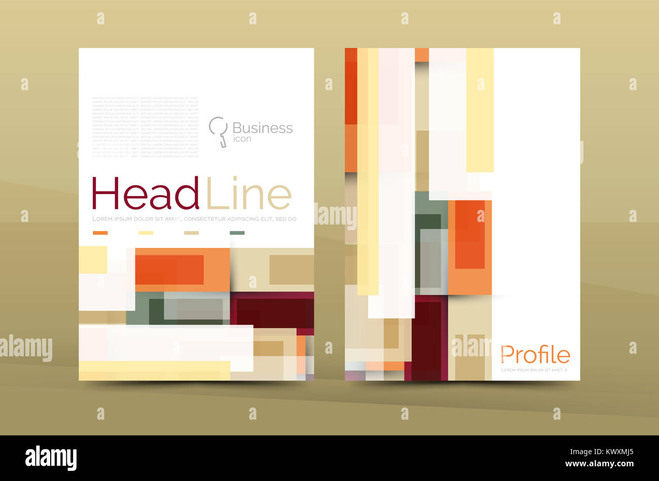 Set of abstract lines backgrounds - business templates. flyer or ...