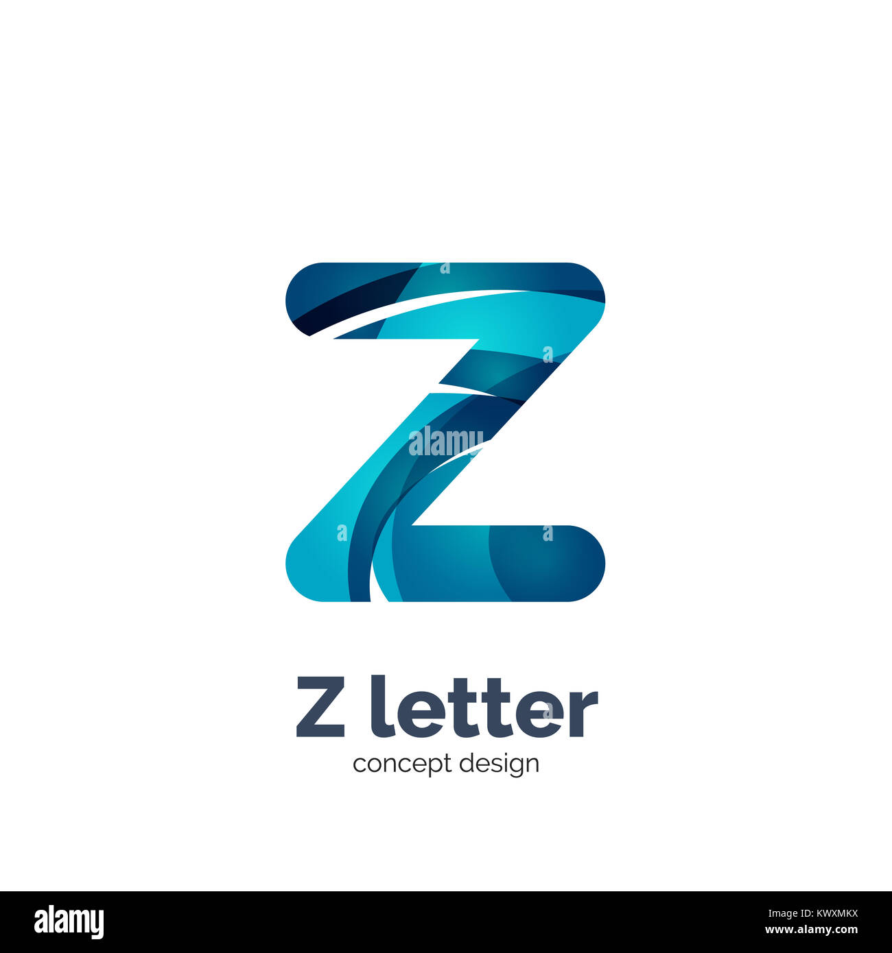 Z letter logo, modern abstract geometric elegant design, shiny light ...