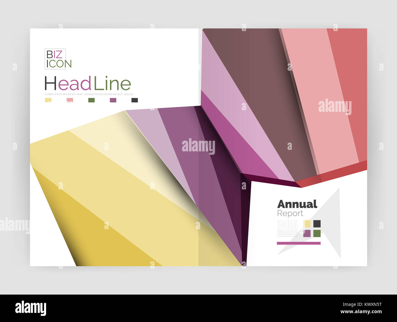 Business abstract geometric financial report brochure template Stock ...