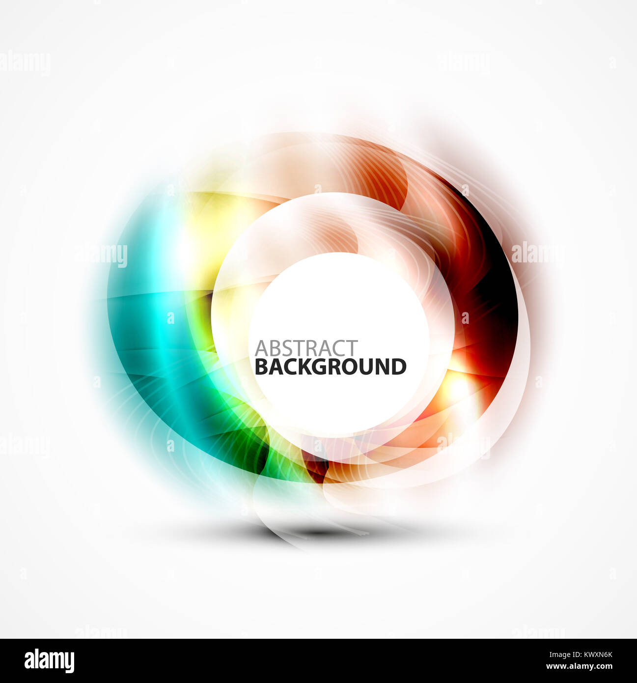 Colorful abstract circle banner, message presentation template Stock ...