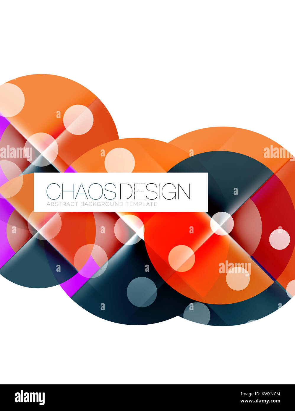 Round shapes, circle banner with sample text Stock Photo - Alamy