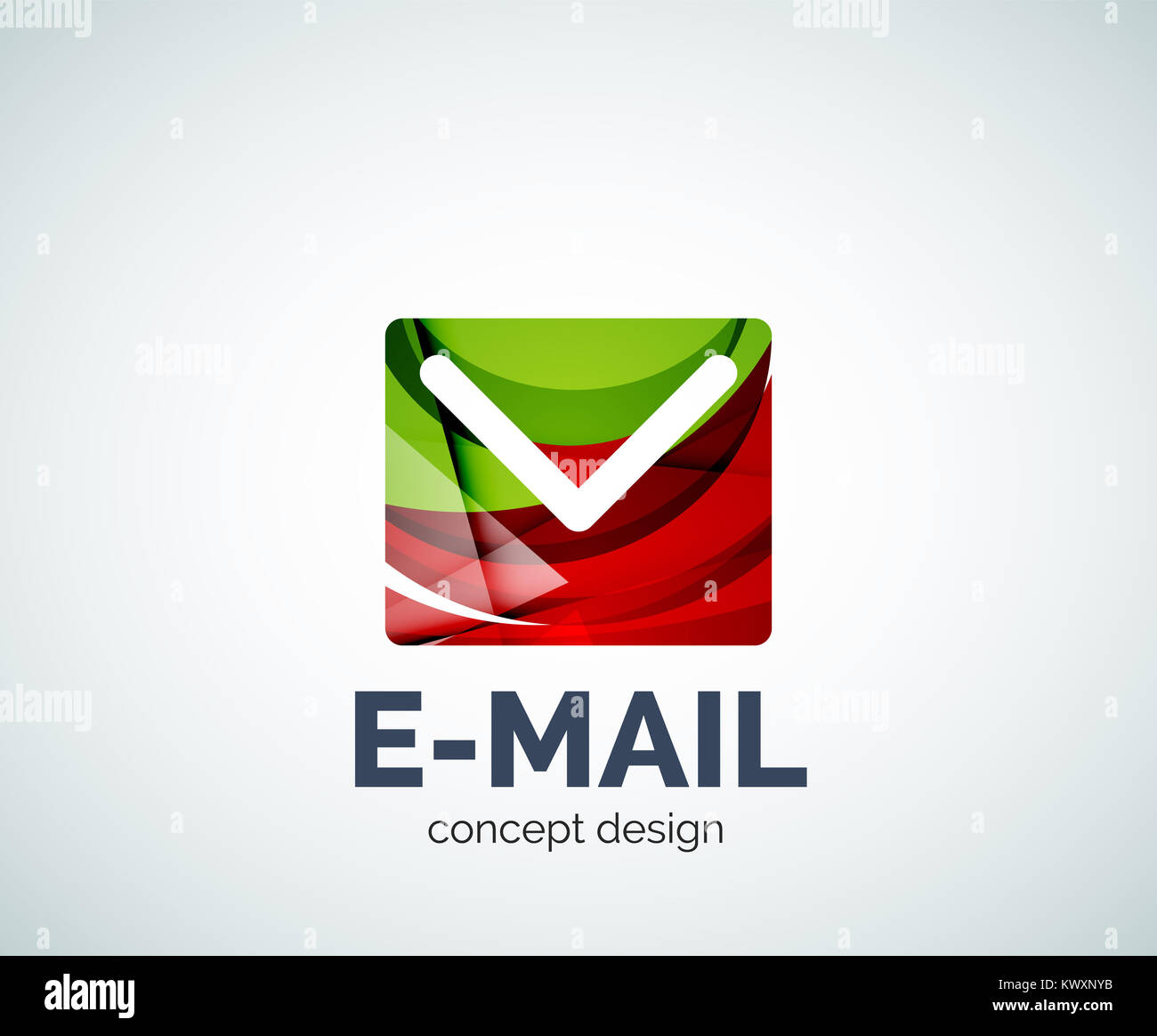 E-mail logo business branding icon, created with color overlapping ...