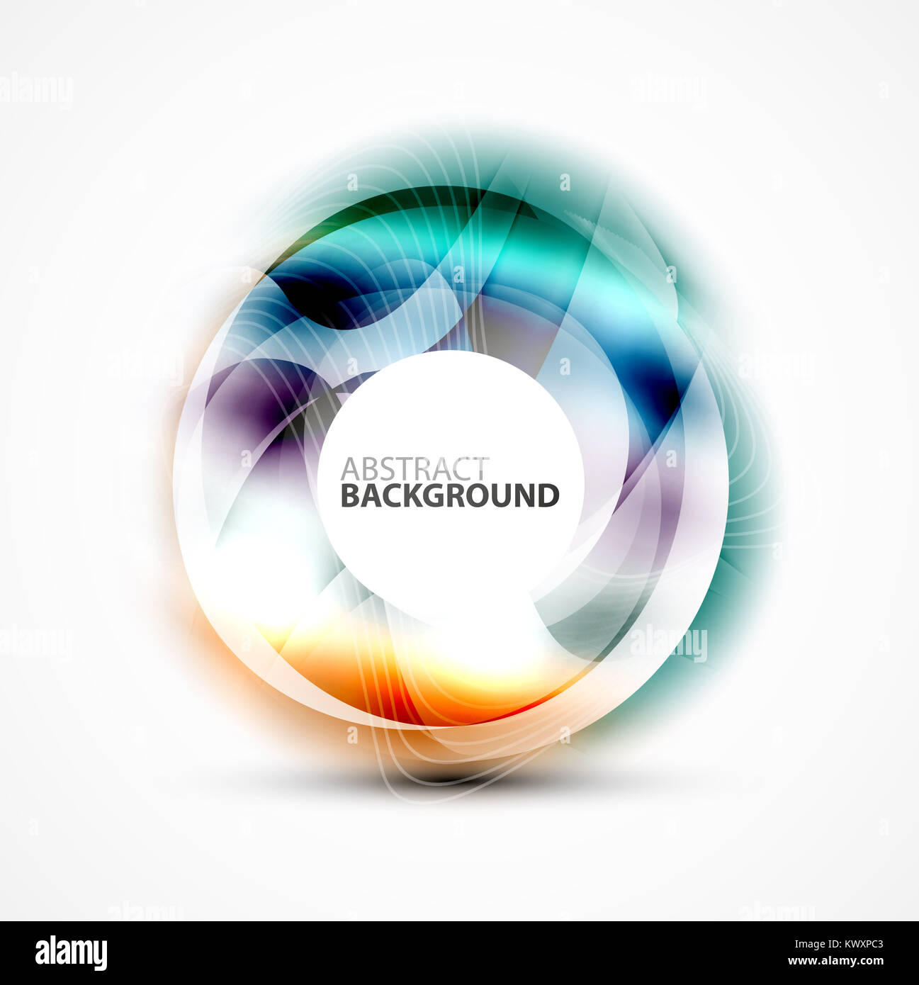 Modern shiny blurred swirl template, layout for message presentation ...
