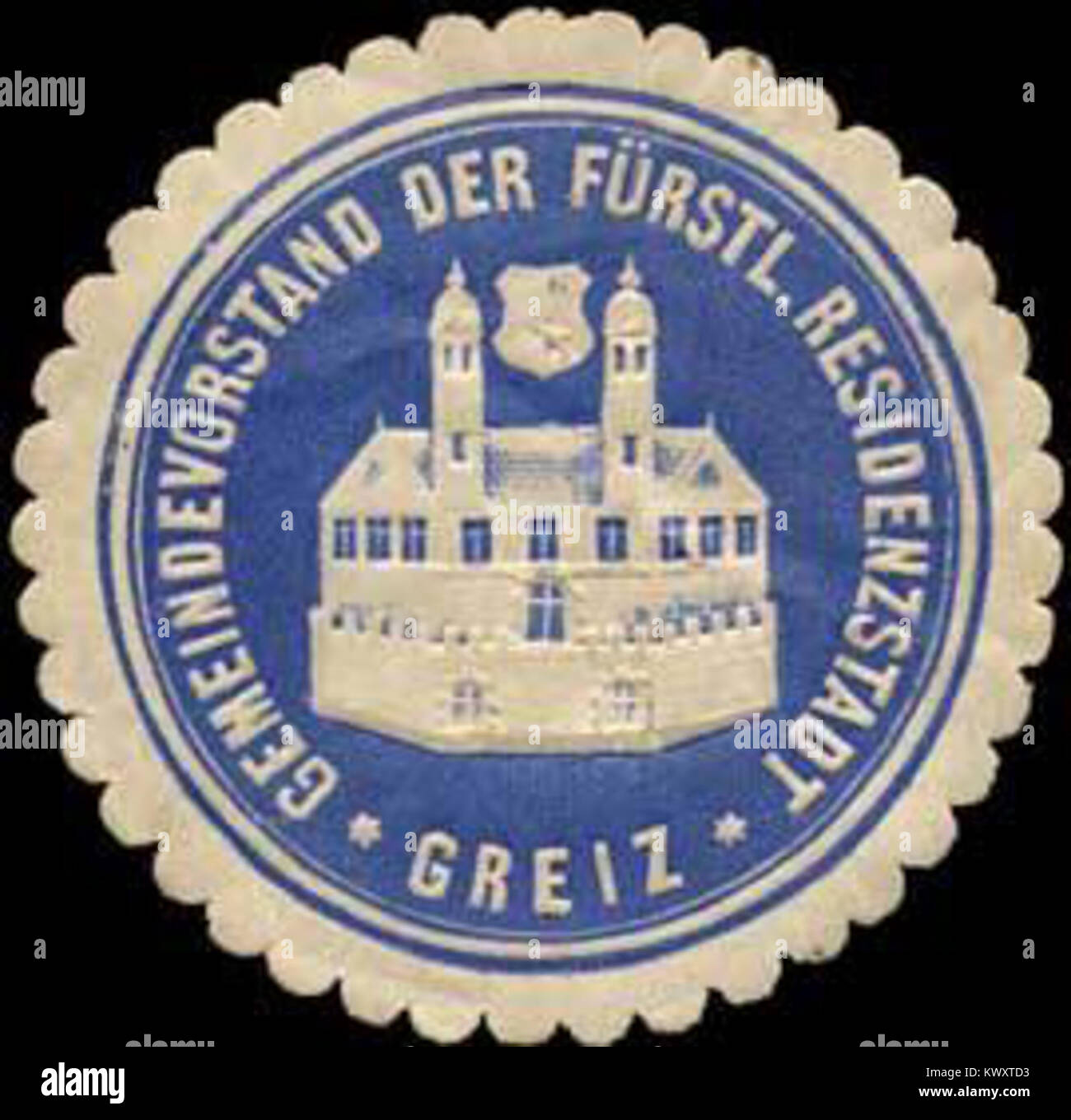 Siegelmarke Gemeindevorstand der Fürstlichen Residenzstadt Greiz ...