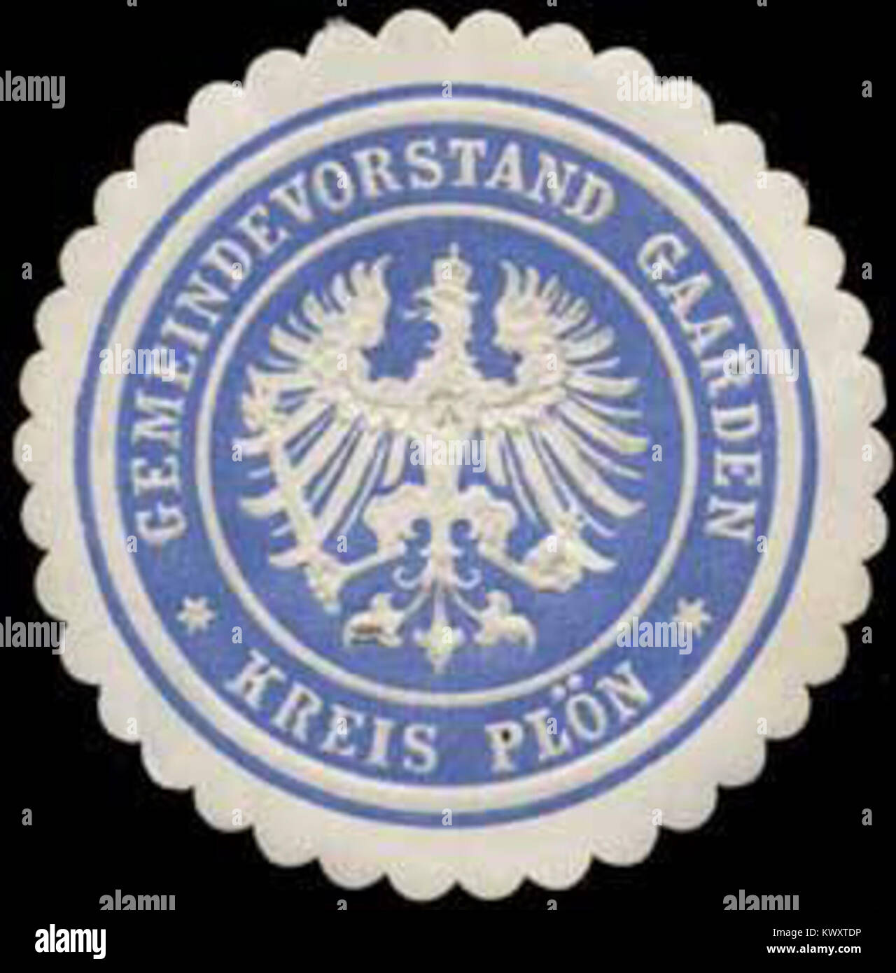 This item is a seal mark from the 'Gemeindevorstand Gaarden' of the ...