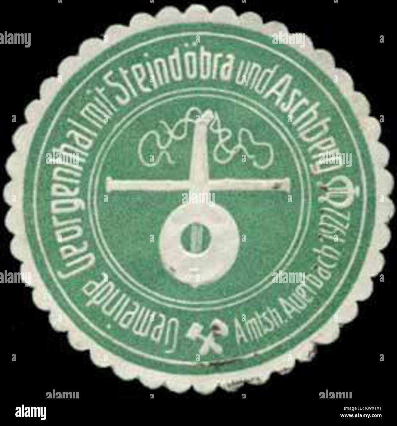 Seal of the municipality of Georgenthal with Steindöbra and Aschberg ...