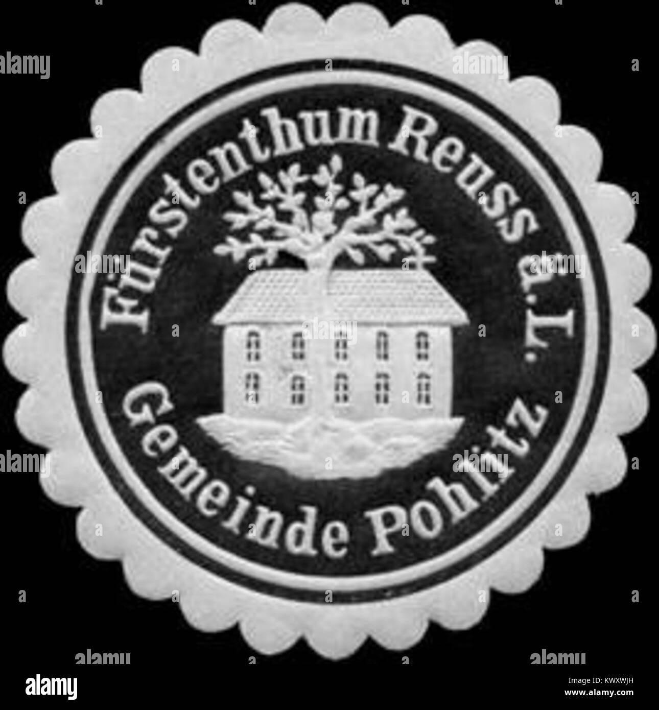 The seal token for Pohlitz municipality in the Principality of Reuss ...