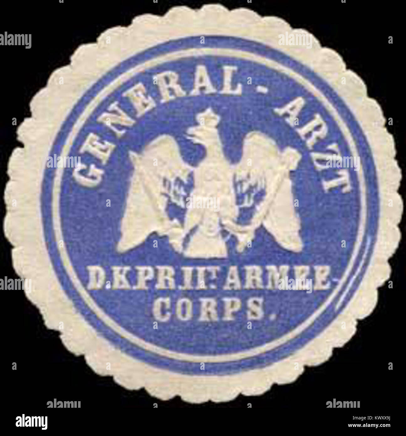 This Siegelmarke from a General of the Royal Prussian II Army Corps ...