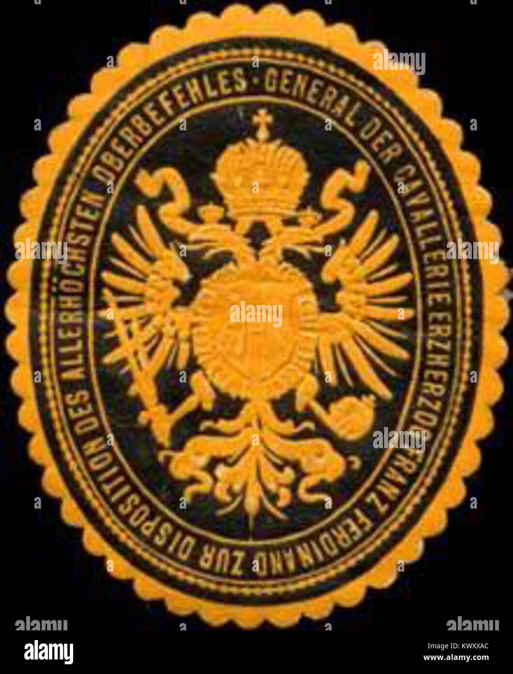 Seal of Archduke Franz Ferdinand, General of Cavalry in the Austro ...