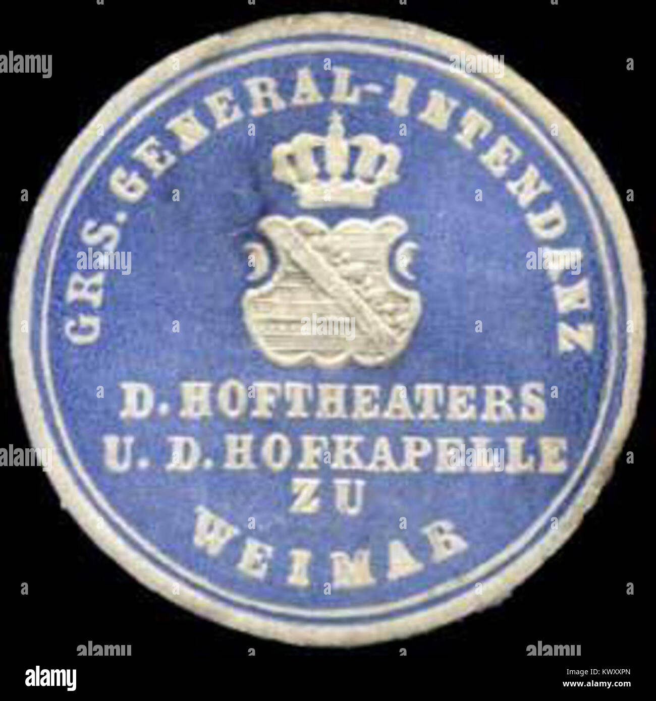 The 'Siegelmarke' represents the seal of the Grand Duchy of Saxony's ...