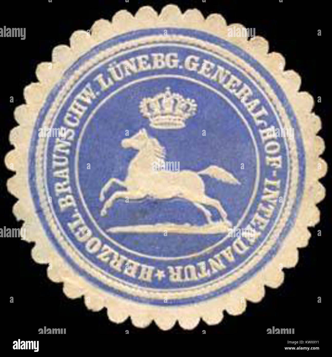 A seal from the Hanoverian General Court Intendance of Lüneburg ...
