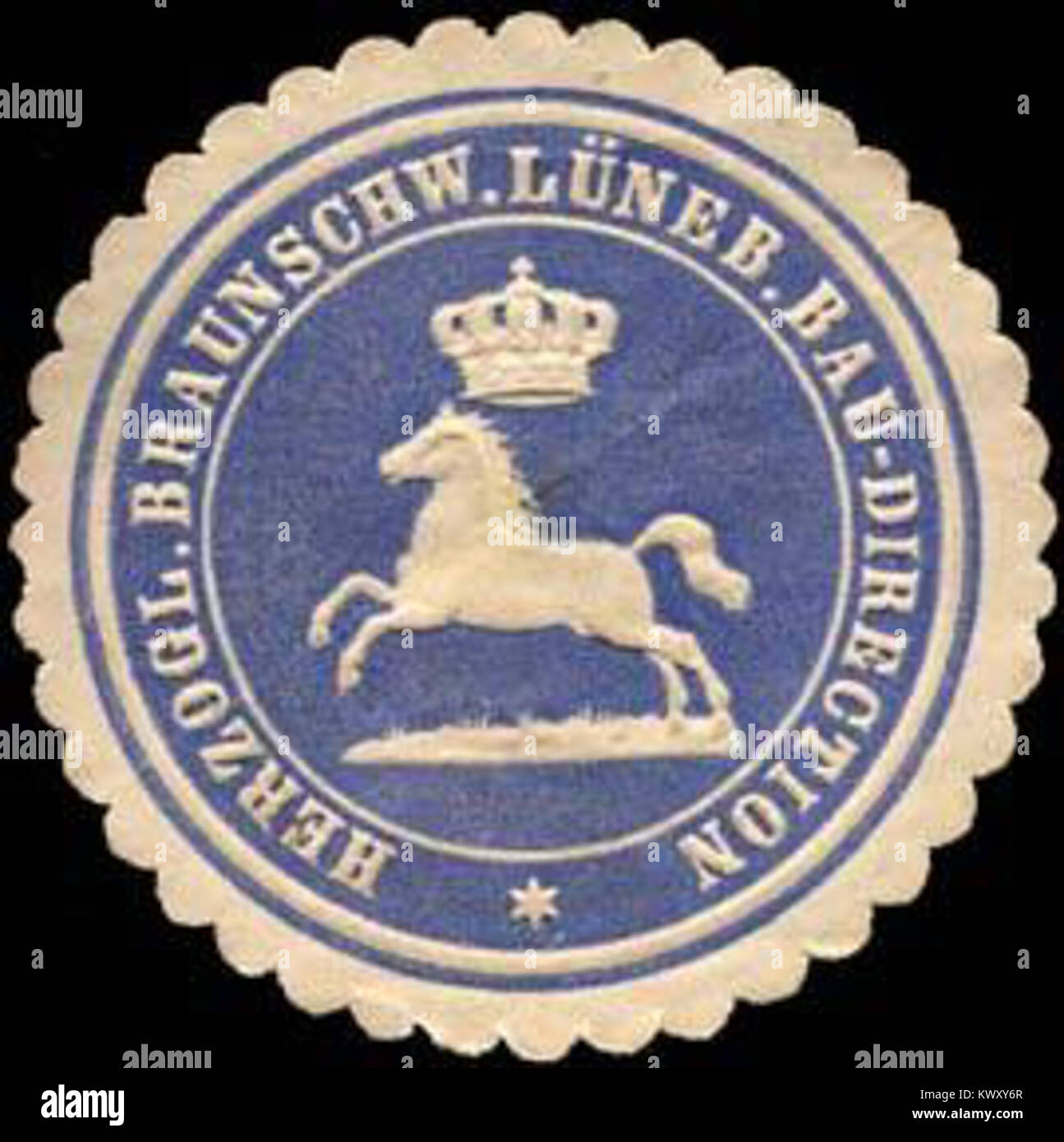 The Siegelmarke (seal mark) of the Herzoglich Braunschweig ...