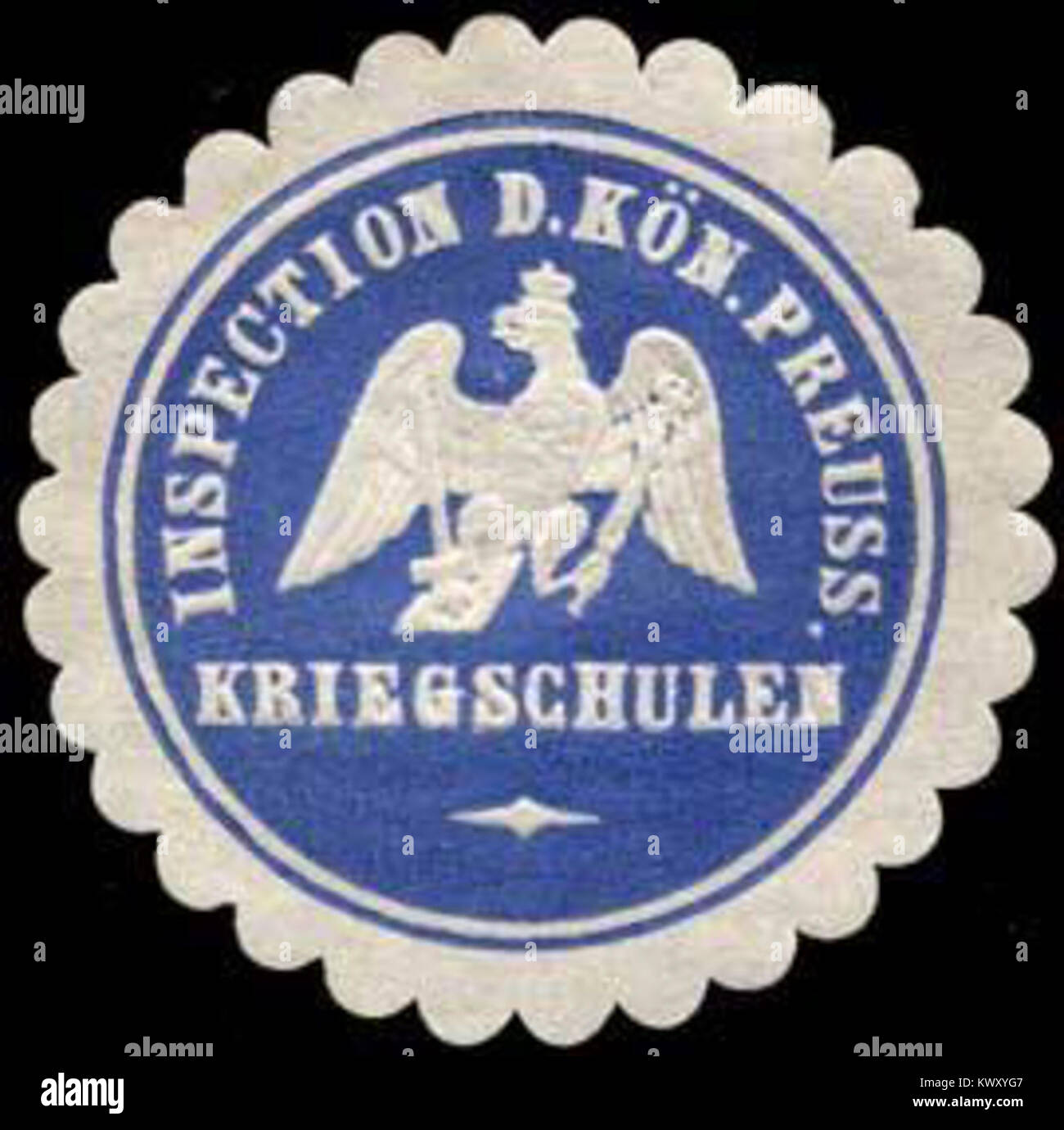 The seal mark of the Inspection of the Royal Prussian War Schools ...