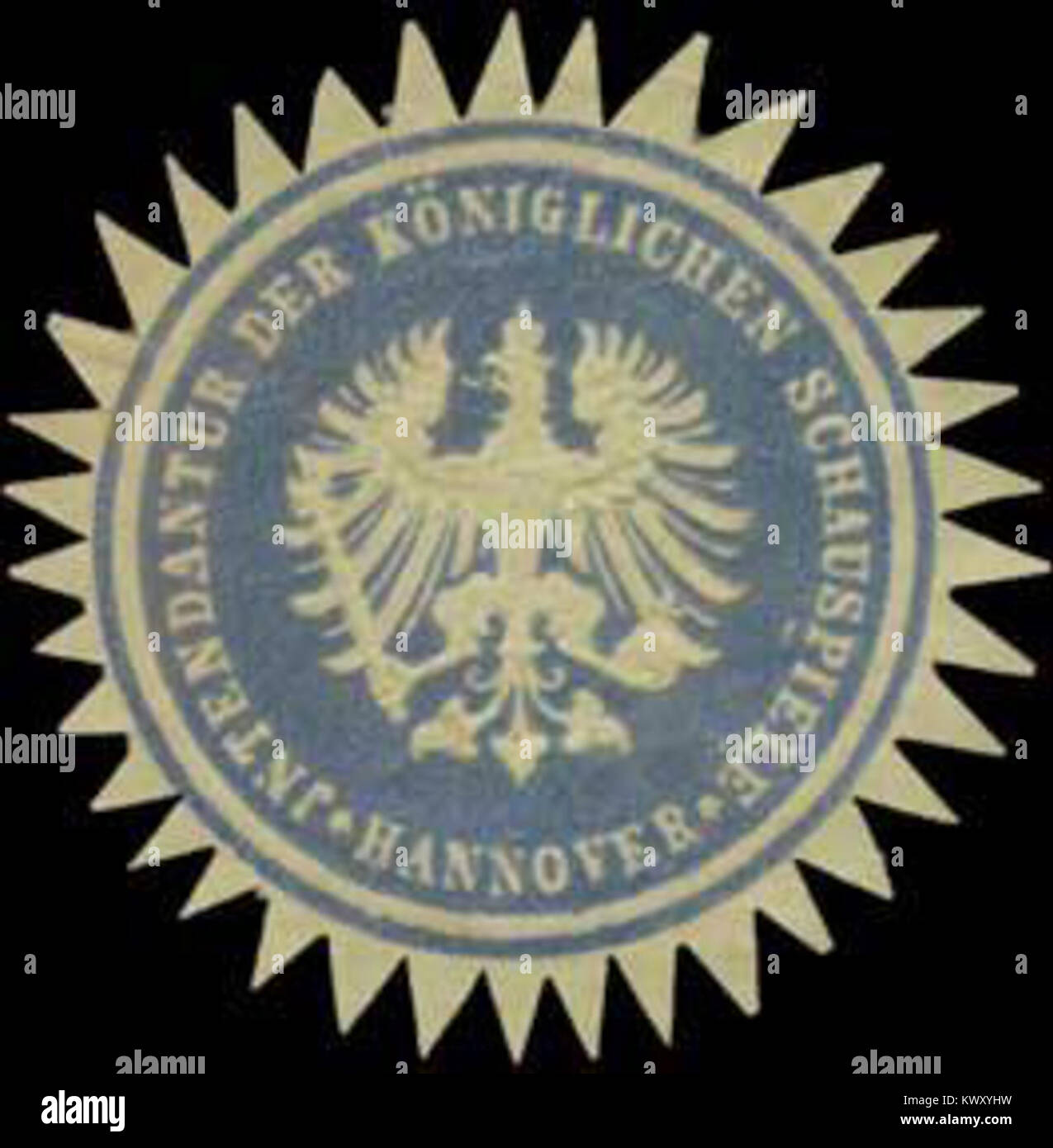 The Siegelmarke (seal mark) from the Intendantur of the Royal Theaters ...