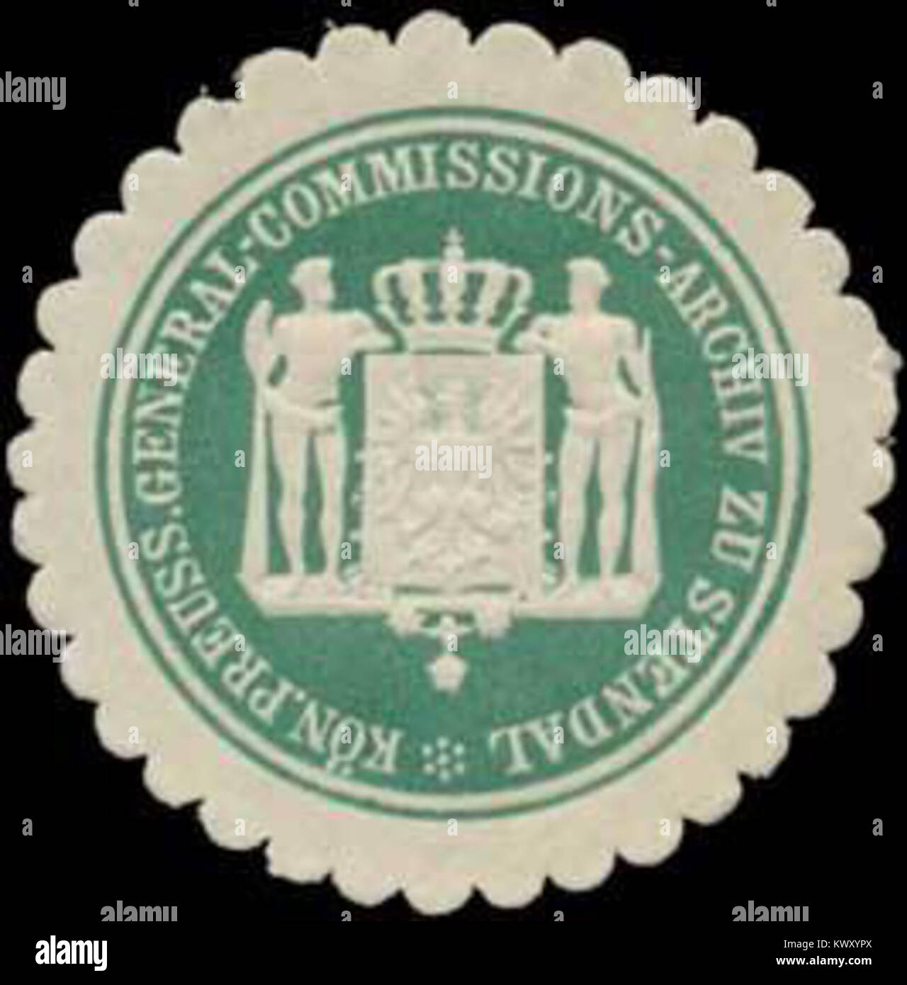 This seal mark represents the official emblem used by the Prussian ...