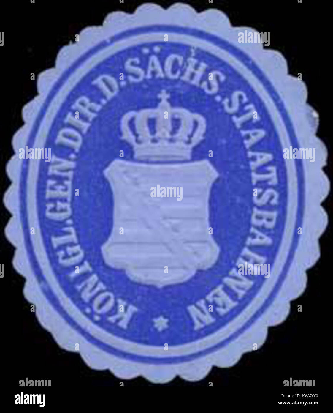 The seal represents the Royal General Directorate of Saxon State ...